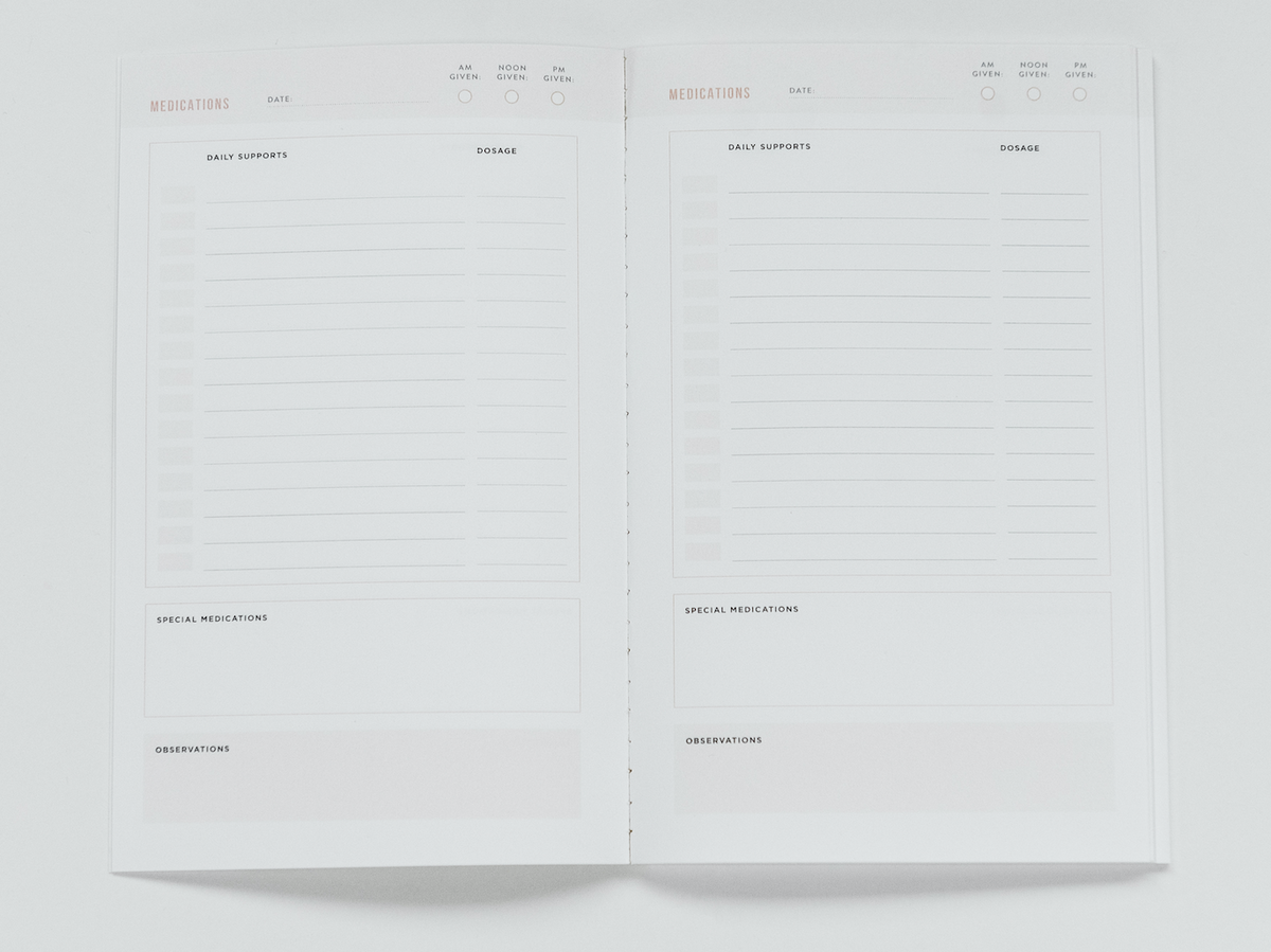 Medication Tracking Journal – The Glory Days Co.
